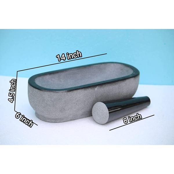 MYNAKSHA Pure Granite Stone Mortar and Pestle Set, Kalvam,kharad ...