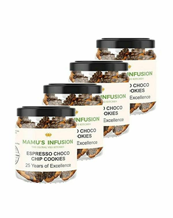 Mamus Infusion Espresso Choco Chip Cookies Vegeterian 250 g (Pack of 4 ...