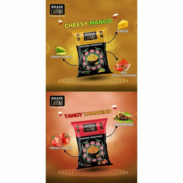 Roasted Flavoured Makhana - 2 Tangy Tamarind and 1 Cheesy Mango ...