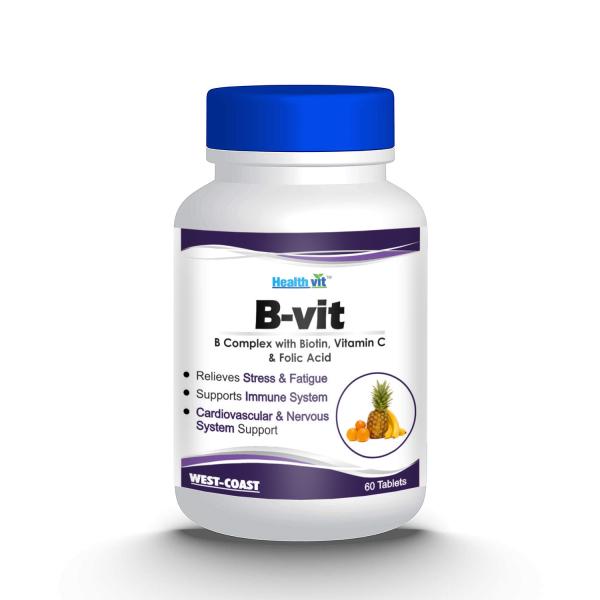 Healthvit Nutrition Natural B-Vit Vitamin B Complex Supplement 120 ...