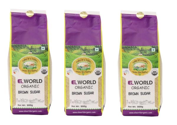 Elworld Agro & Organic Food Products Brown Sugar 900GM (Pack of 3 ...