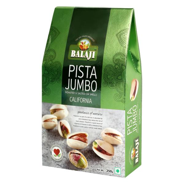 Balaji Roasted & Salted Inshell California Pista Jumbo 250 g - JioMart