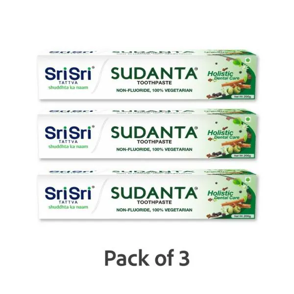 Sri Sri Tattva Sudanta Toothpaste - Non - Fluoride - 100% Vegetarian ...