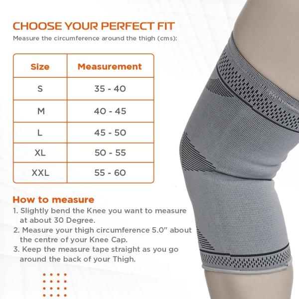 Vissco Knee Support Stretchable 2D Knee Cap for Pain Relief and Injury ...