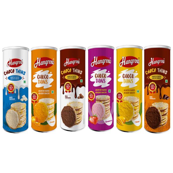 Hangrow Choco Thins BIG Tin Fruit and chocolate (Pack of 6) - JioMart