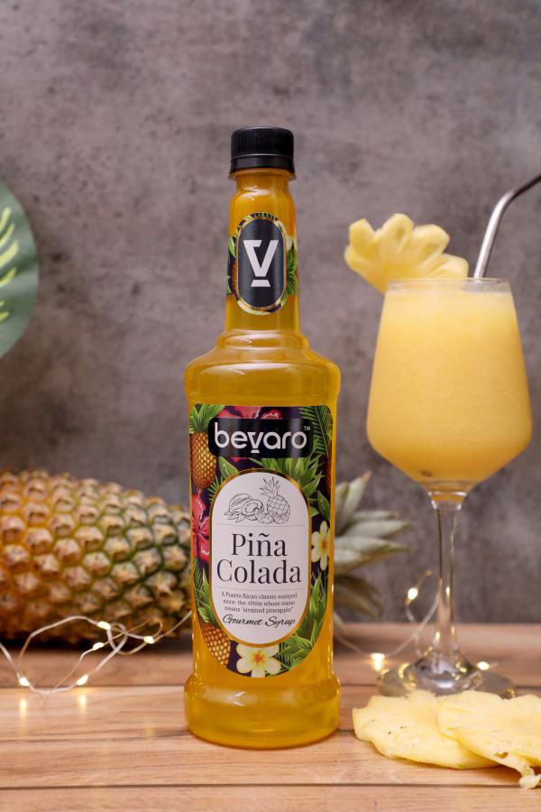 BEVARO Mint Mojito Syrup and Pina Colada Syrup Combo, 300ml each, Pack ...