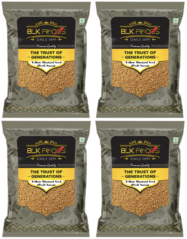 BLK Foods Select Yellow Mustard Seed (Peeli Sarso) 800g (200g X 4 ...