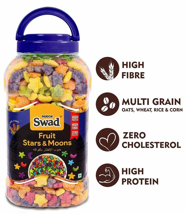 Swad Fruit Stars N Moons & Honey Corn Flakes (Multigrain High Fibre ) 2 ...