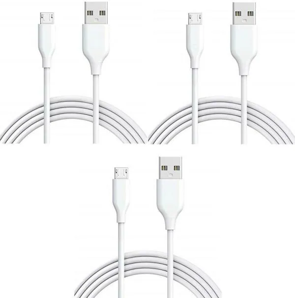 RETRACK Powerline with Armid Fiber USB Charging Cable (White) (Pack of ...