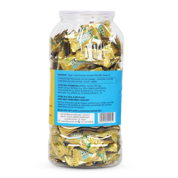 Clumsy Candy - Combo Pack of 20 jars - Ginger flavor, 170 candies per ...