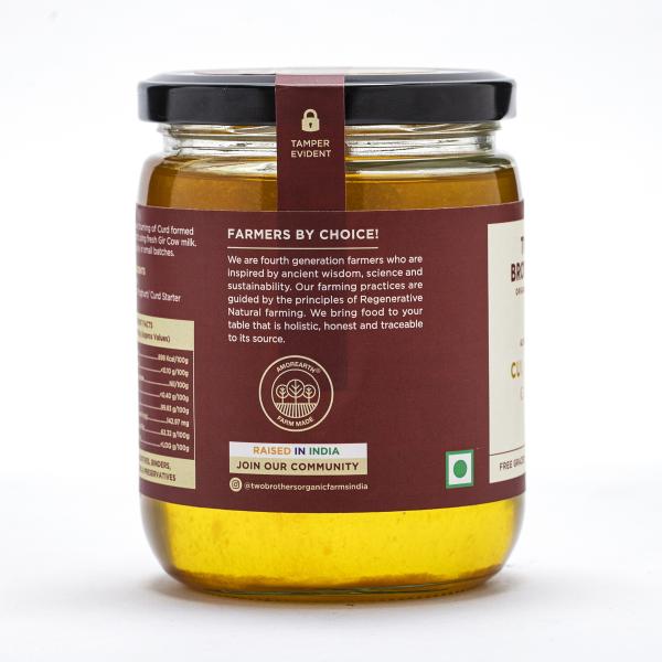 Two Brothers Organic Farms - A2 Ghee (500 ml) | Cultured Cow Desi Ghee ...