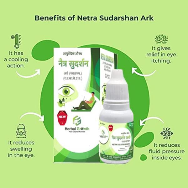 Netra Sudarshan Ark Eye Drops | Eye Drop for Dryness, irritation | 15 ...