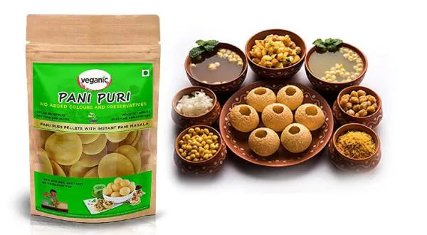 Veganic Gol Gappa Pani Puri Kit Ready To Fry - 400g (Wheat Gol Gappe ...