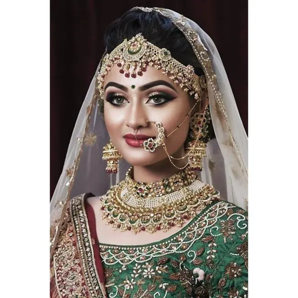 Vama Fashions Golden Diamond Red Maroon Multicolor Stone Bindi Sticker ...