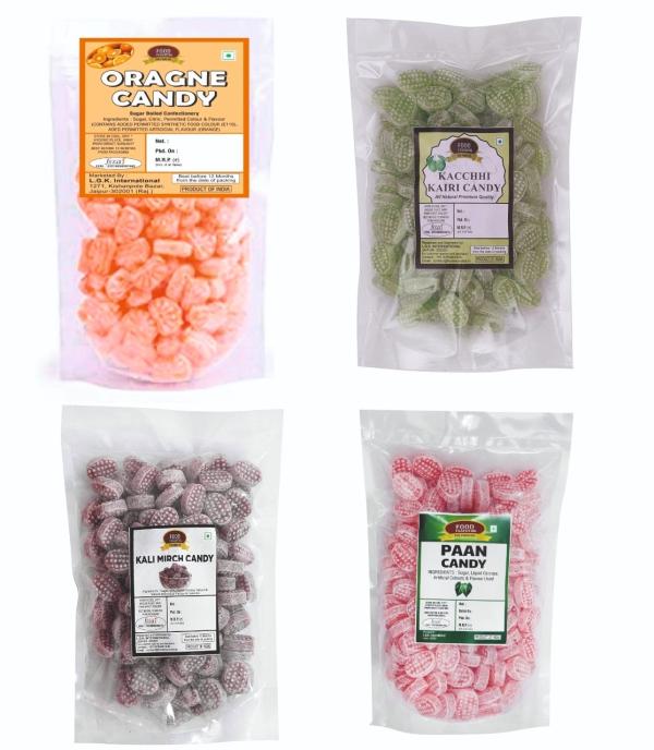 Food Essential Flavoured Toffee Combo 4 kg. (Orange, Kali mirch, Paan ...