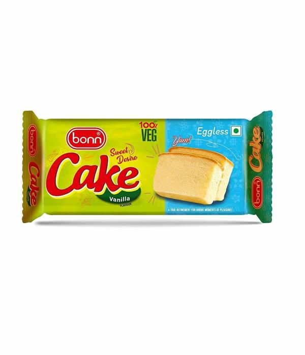 Bonn 100% Eggless Soft and Delicious Vanilla Fruit Cake 60g, Pack of 12 ...