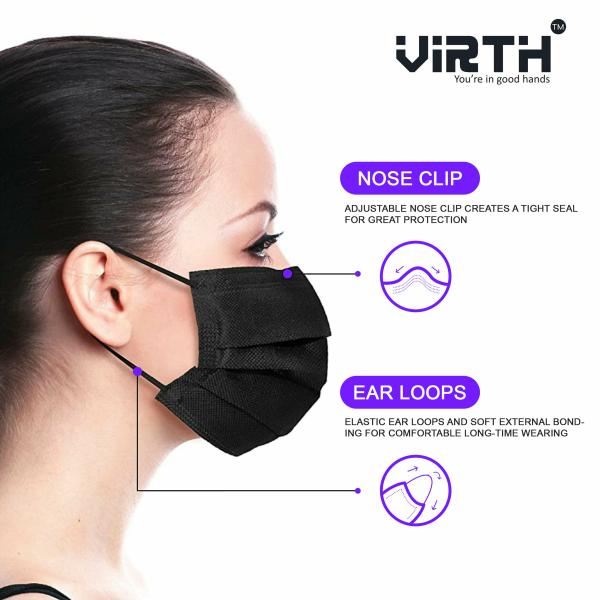 Virth 400 Units Disposable 3 Ply Pharmaceutical Breathable Surgical ...