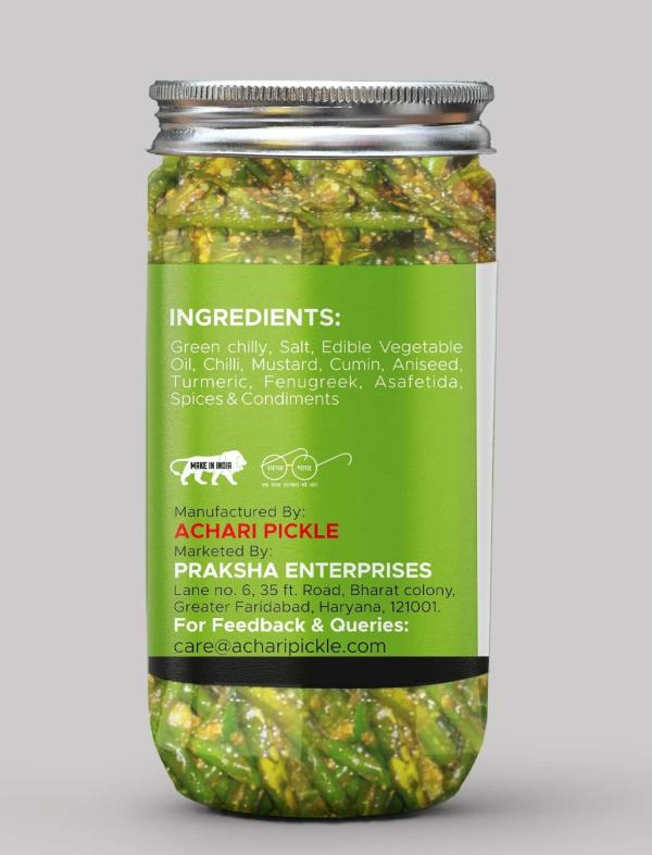 Achari Pickles Green Chilli Pickle Homemade Fresh Green Chilli or ...