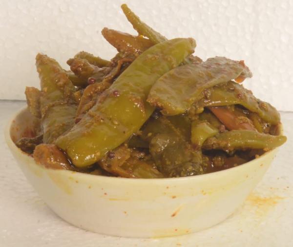 Achari Pickles Green Chilli Pickle Homemade Fresh Green Chilli or ...