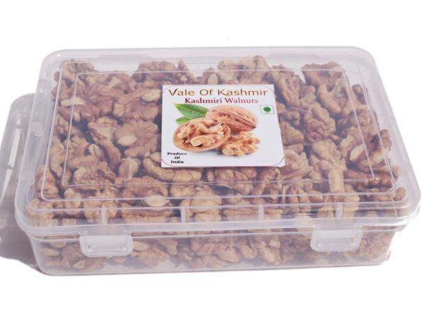 Vale Of Kashmir Walnut Kernels 500 g in Self Lock Food Grade Box ...
