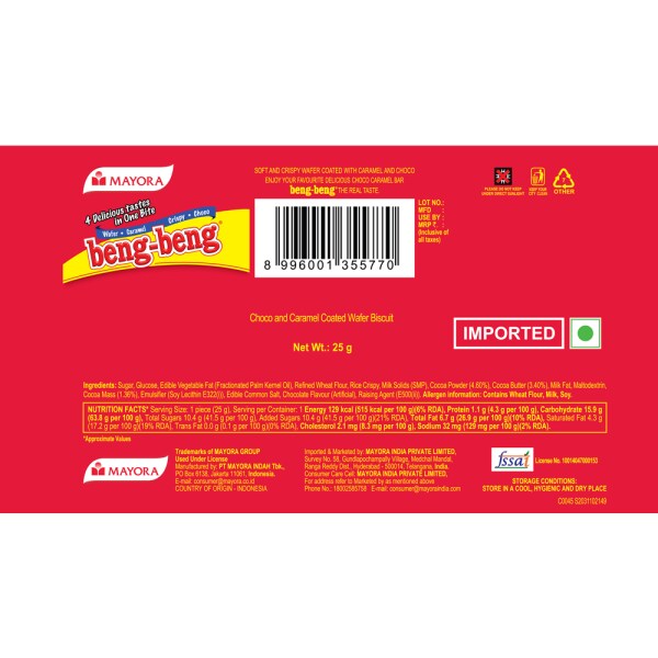 BENG BENG- Chocolate Caramel Wafer Crispy Bar | 4 Delicious Layers in 1 ...