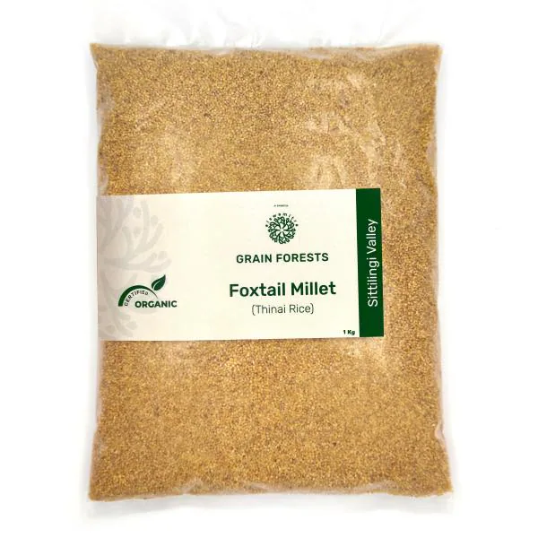 Grain Forests Foxtail Millet 1kg (Thinai Millet) | Foxtail Millet ...