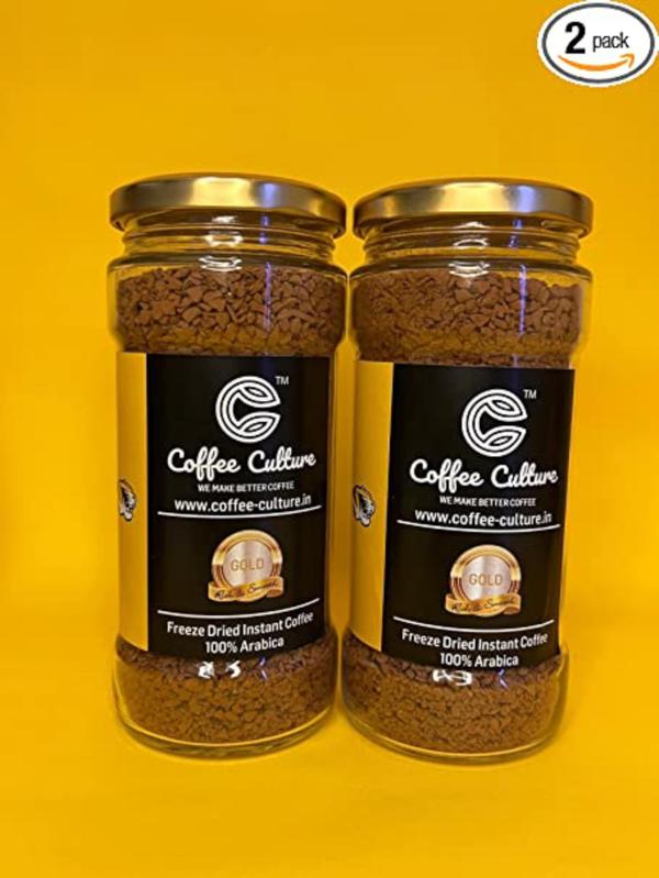 CC Coffee Culture Gold Freeze Dried Arabica Coffee, 100 Gram Each (Pack ...