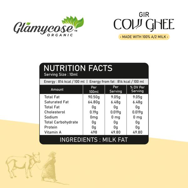Glamycose Desi cow ghee 500 mL (Pack Of - 2) | Lab Tested | Perfect ...