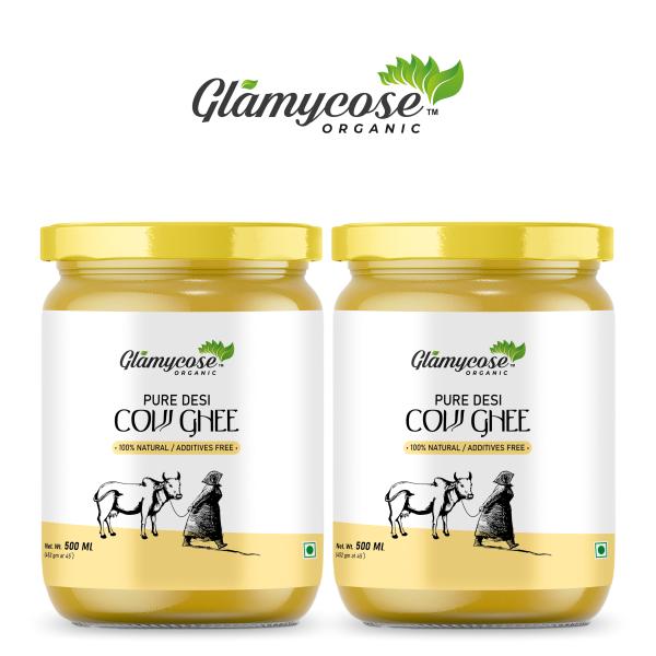 Glamycose Desi cow ghee 500 mL (Pack Of - 2) | Lab Tested | Perfect ...