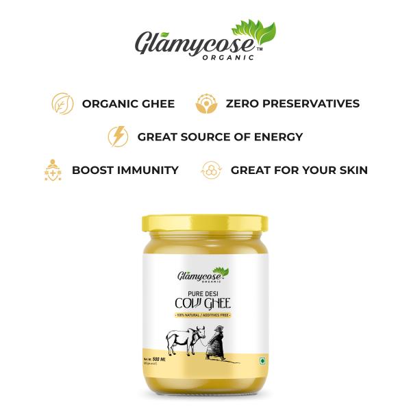 Glamycose Desi cow ghee 500 mL (Pack Of - 2) | Lab Tested | Perfect ...