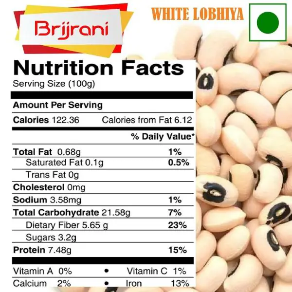 Brijrani White Lobia (Whole) (1 kg) - JioMart