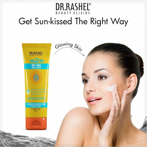 DR.RASHEL SKIN HYDRATING DE-TAN SUNSCREEN SPF 50 PA++ WITH CUCUMBER ...