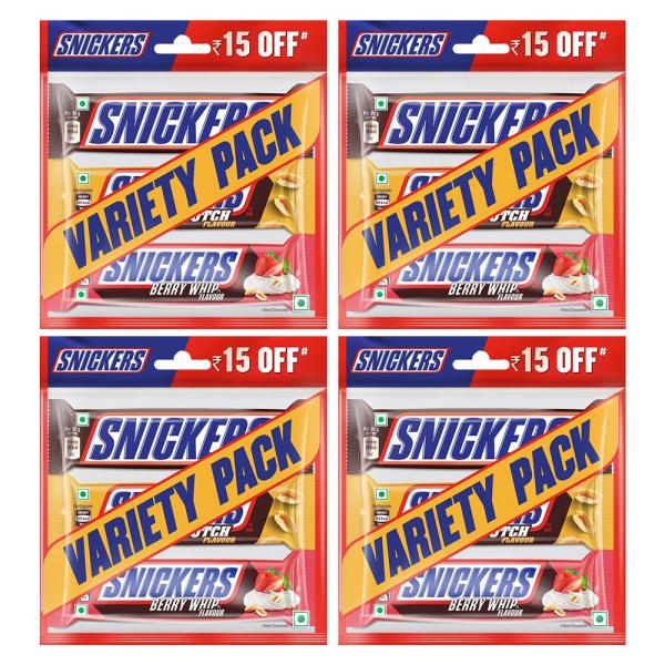 Snickers Chocolate Variety Pack - 125gm(Pack of 4) - JioMart