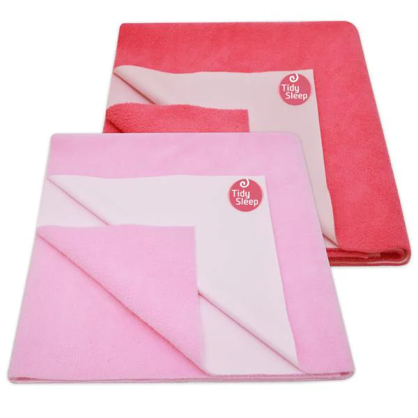 Tidy Sleep Hot Pink/Baby Pink Ultra Absorbent Small Baby Dry Sheet ...