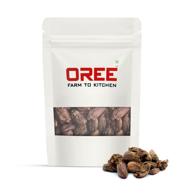OREE Whole Black Cardamom | Badi Elaichi | Sabut Black Elaichi | Kali ...