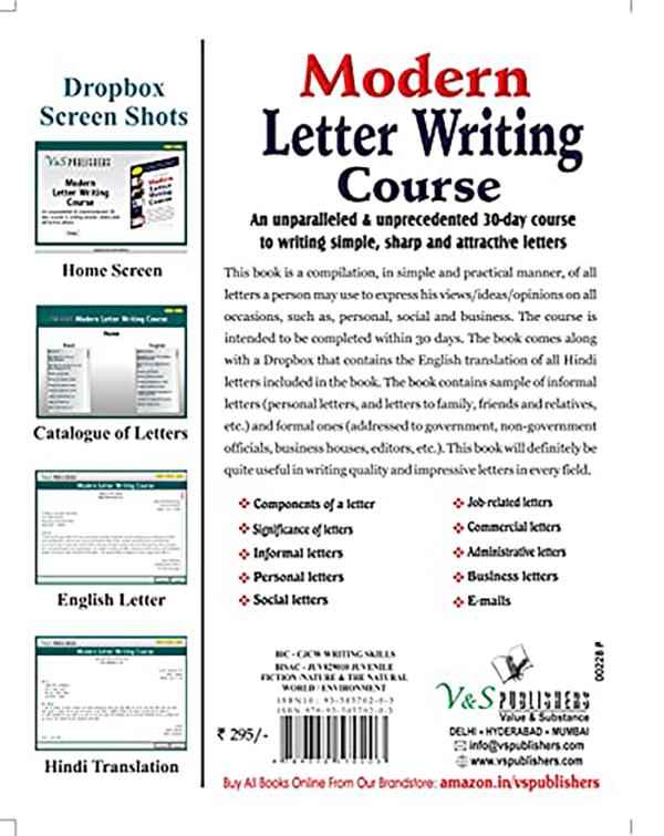 Modern Letter Writing Course With CD Arun Sagar Anand Paperback 272 ...