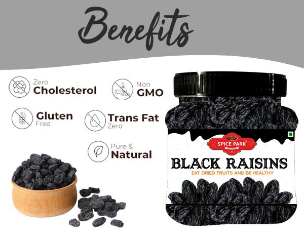 SPICE PARK Premium Black Raisins 250GM jar packing - JioMart