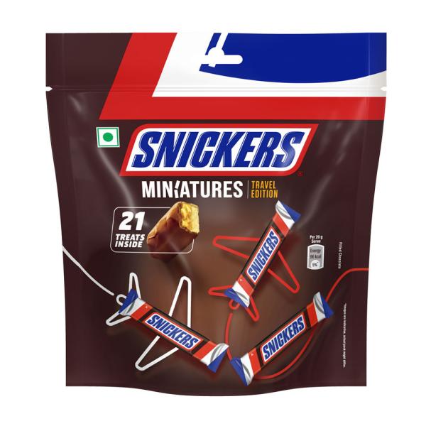 Snickers Miniatures Chocolate Pack | Travel Edition | 21 Treats Inside ...