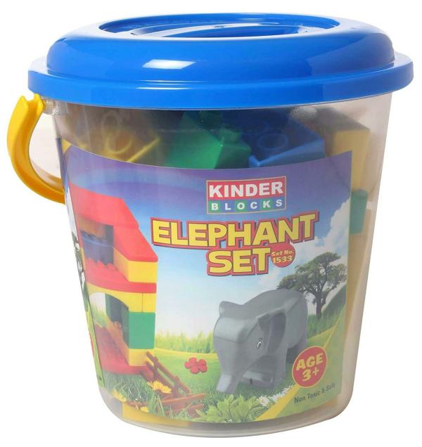 PEACOCK Kinder Blocks Elephant Set, Multicolor - JioMart