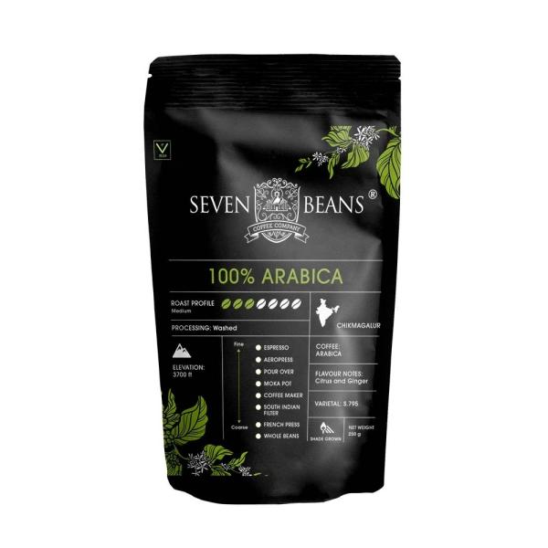 Seven Beans Coffee Company "100% Arabica" Medium Roast, Single Origin ...