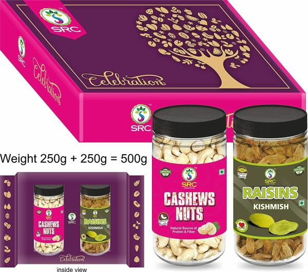 SRC Creations Celebration Kaju Kishmish Festive Gift Box 500g | Cashews ...
