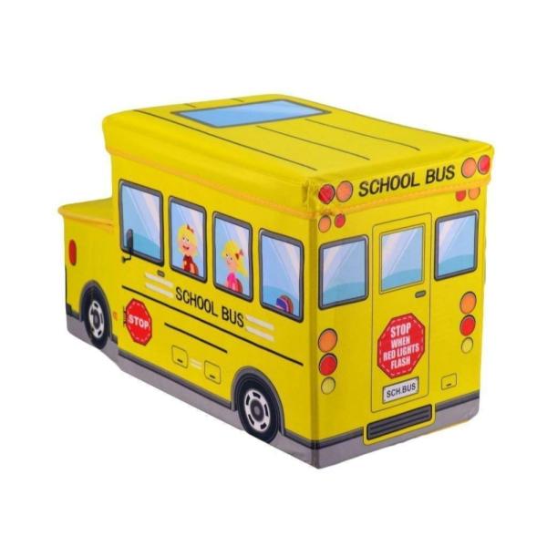 Inditradition Foldable School Bus Shape Toys Storage Box | Multi ...