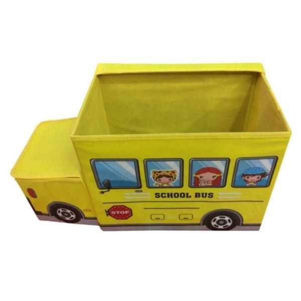 Inditradition Foldable School Bus Shape Toys Storage Box | Multi ...
