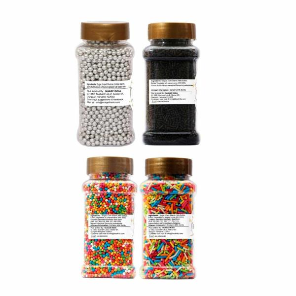 Silver Balls, Multicolored Balls, Rainbow Vermicelli & Chocolate ...