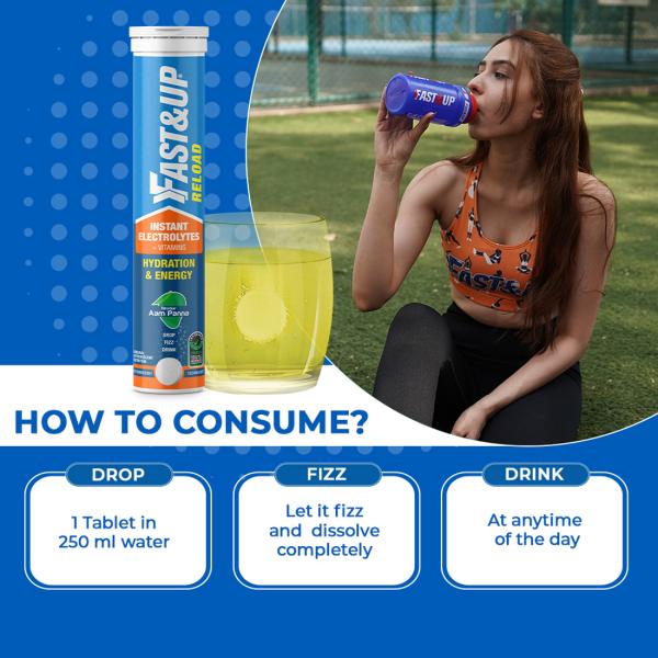 Fast&Up Reload Hydration & Energy Drink With Electrolytes-Effervescent ...