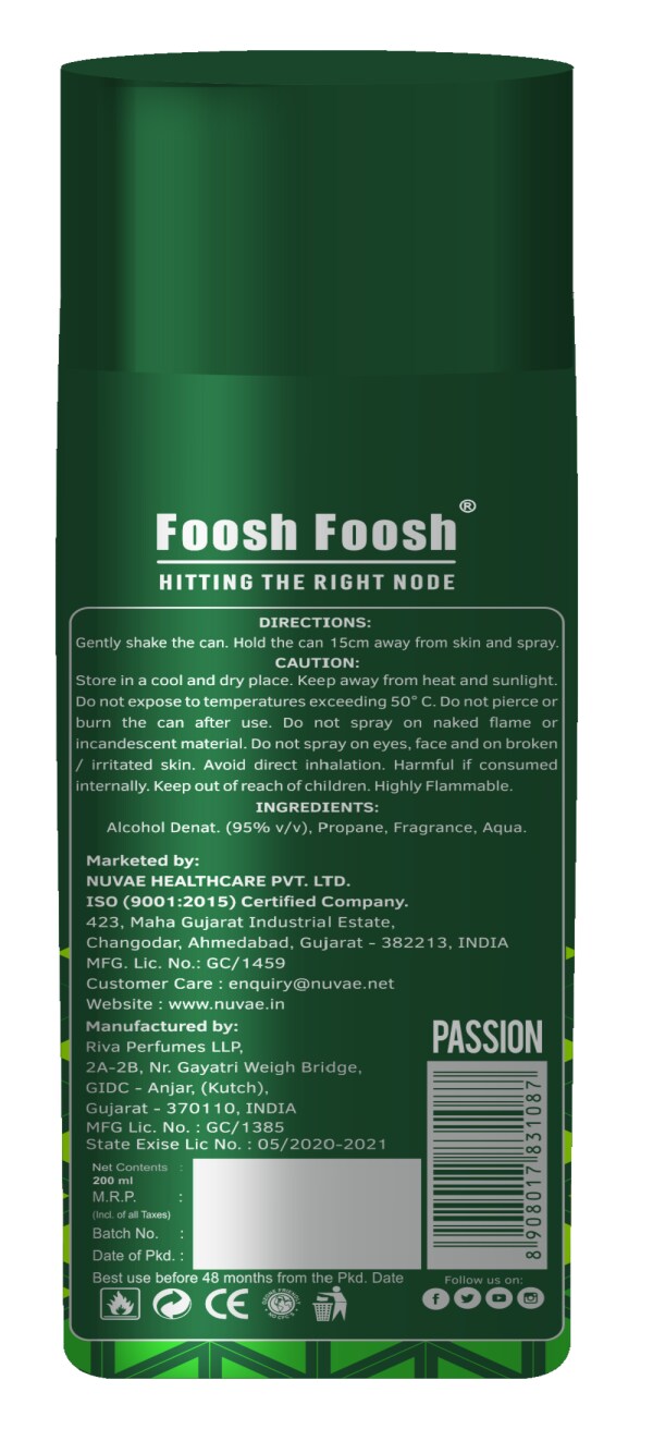 FOOSH FOOSH DEO PASSION 200 ML - JioMart