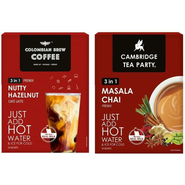 Colombian Brew 3 in 1 Hazelnut Café Latte, Instant Coffee Premix ...