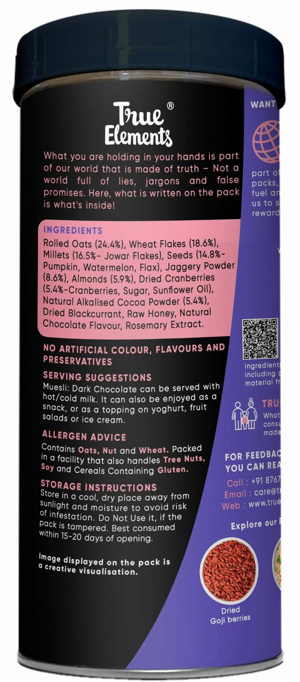 True Elements Chocolate Muesli 400gm - JioMart
