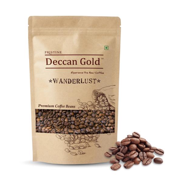 PRISTINE Deccan Gold Medium Roasted Coffee Beans, 1 kg (100% Robusta, Wanderlust) - JioMart