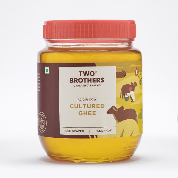 Two Brothers Organic Farms - A2 Ghee (1000 ml) | Cultured Cow Desi Ghee ...